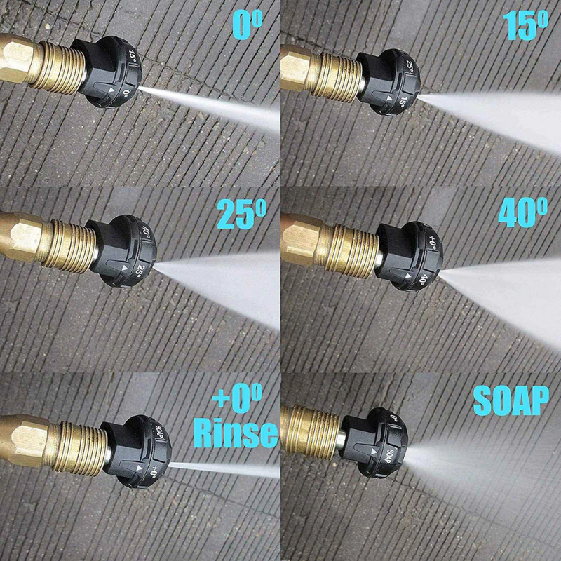 Washing nozzle for high-pressure cleaner with 6 nozzles or exits. Each ...
