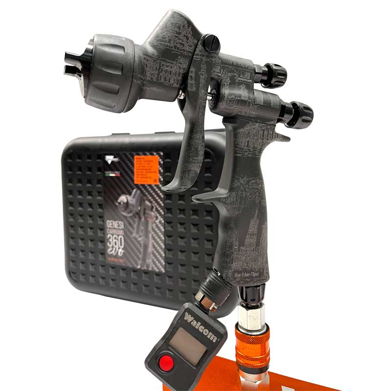 WALCOM Airbrush Carbon 360 EVO HTE Bico Herança Francesa 1.2