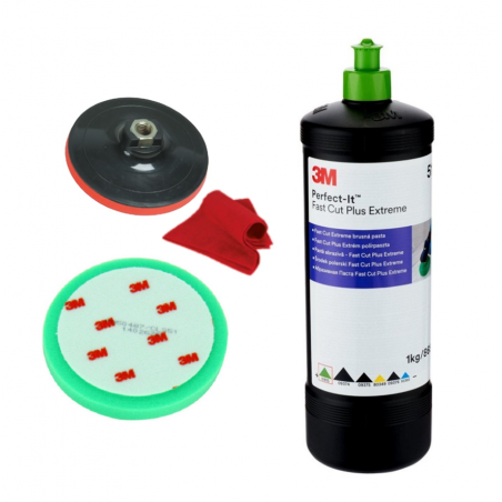 3M Buffing Kit 51815 - 50487 Fast Cut Green Cap